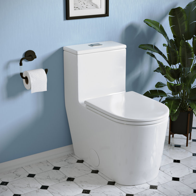 Swiss Madison Liberte One-Piece Elongated Toilet Dual-Flush 1.1/1.6 gpf | Wayfair